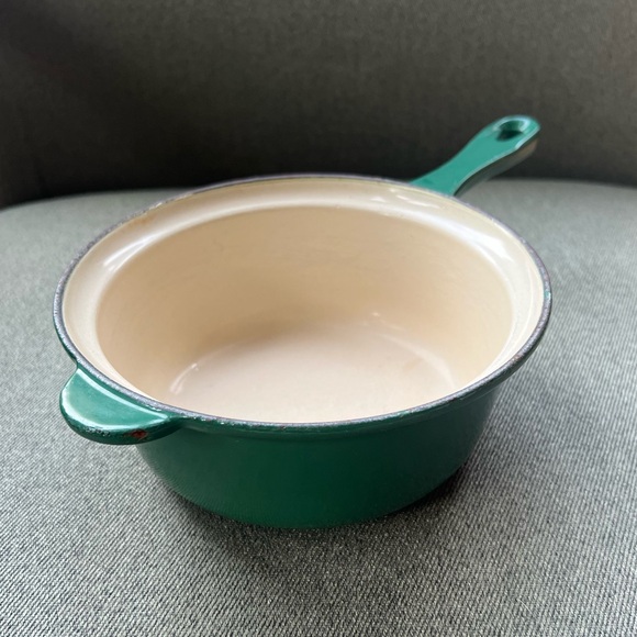 Le Creuset | Kitchen | Vintage Le Creuset Saucepan Green Cast Iron ...